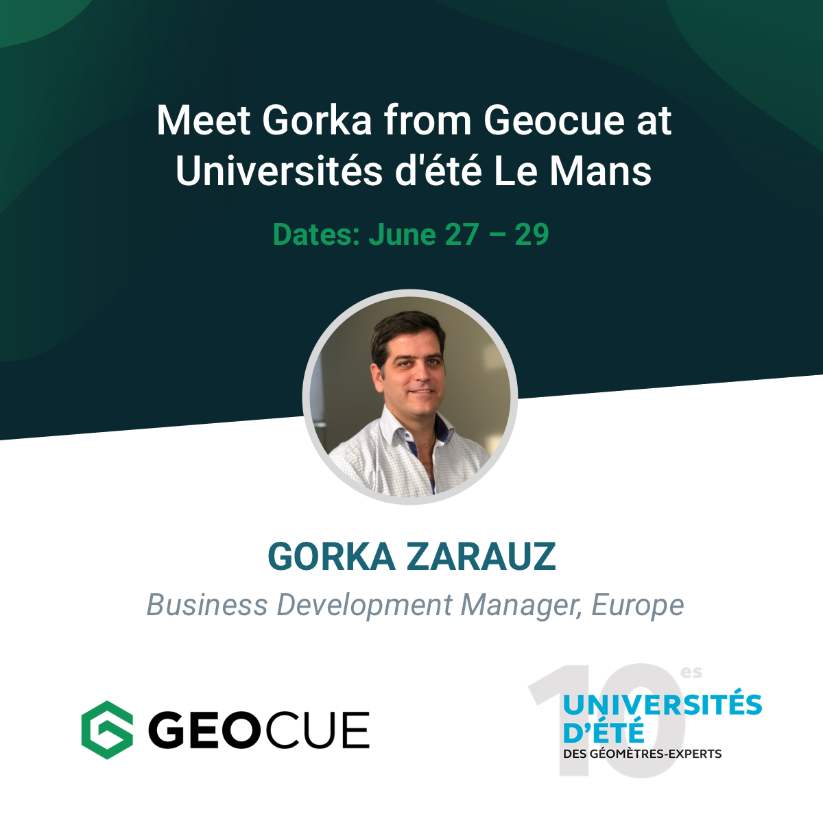 Join GeoCue in Le Mans, France for Surveying Workshops