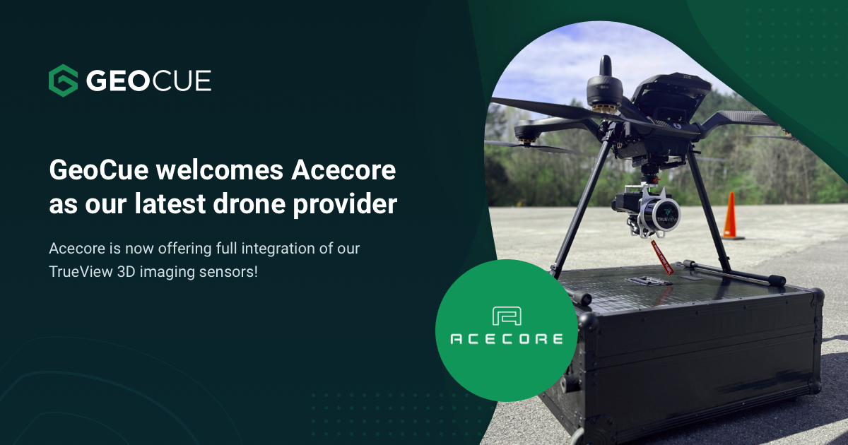 Acecore Joins GeoCue Integrated Drone Platforms for TrueView 3D LiDAR ...